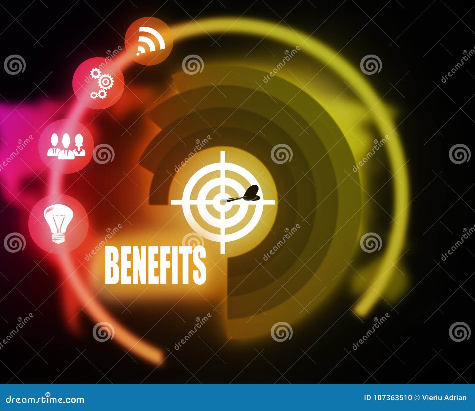 Benefits Concept Plan Graphic Stock Illustration - Illustration of ...