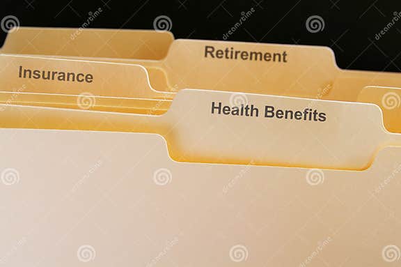 Benefits folders stock photo. Image of employer, paper - 22239090