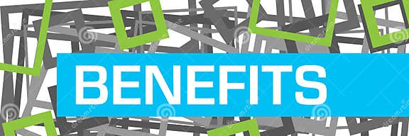 Benefits Green Blue Grey Random Borders Horizontal Stock Illustration ...