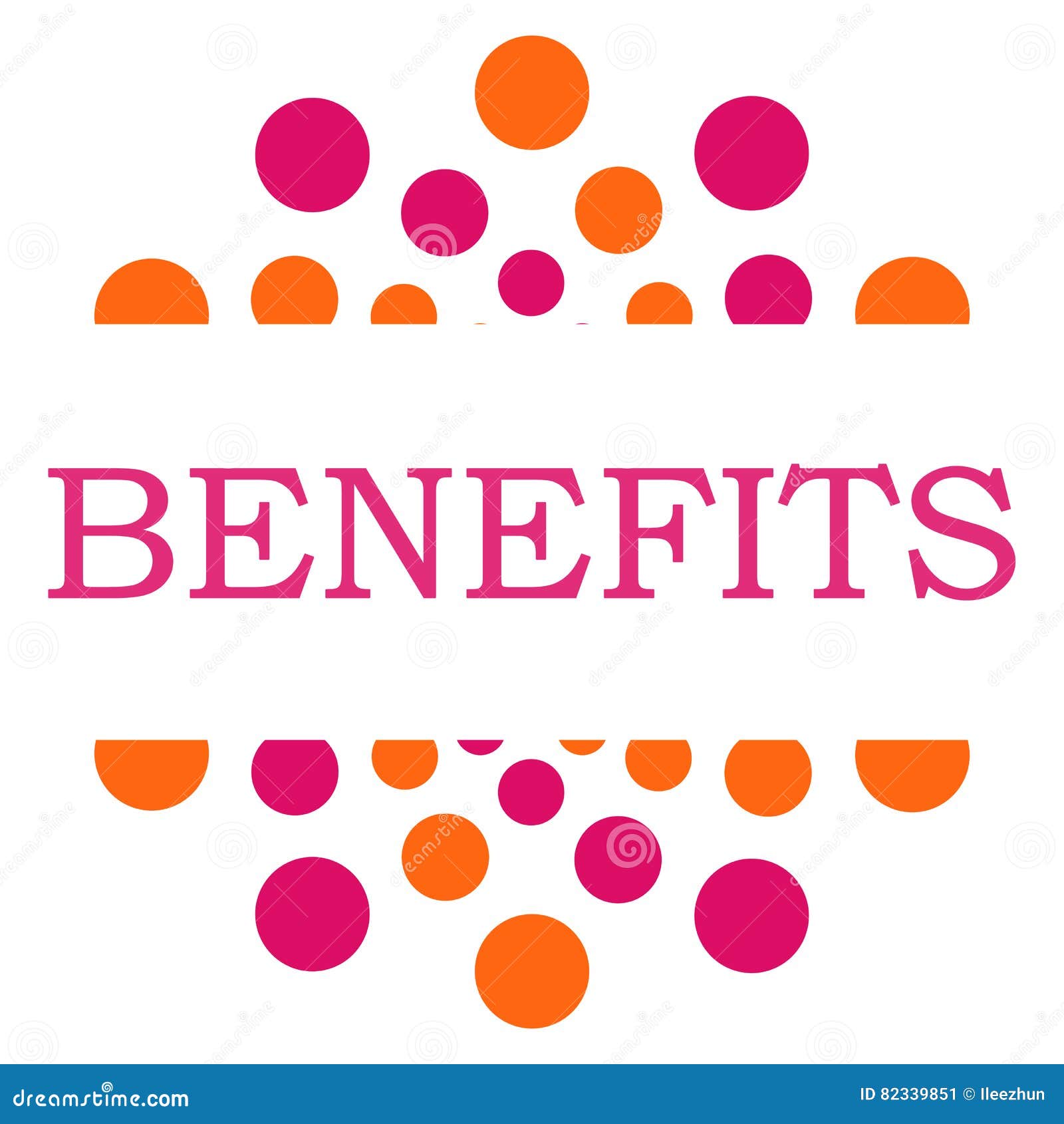 Benefits Pink Orange Dots Circular Stock Illustration - Illustration of ...
