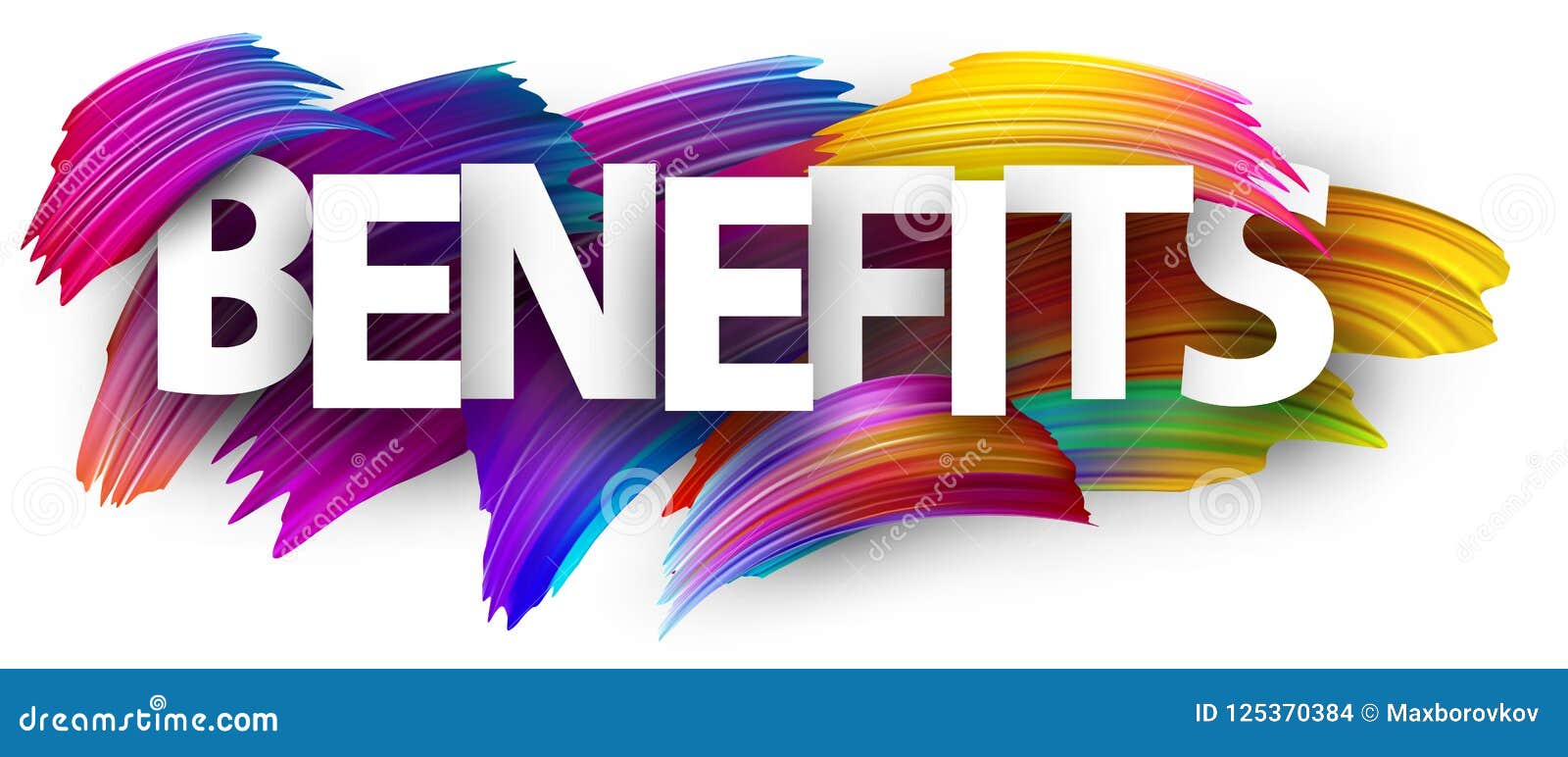 Benefits Poster Sign With Colorful Brush Strokes. Stock Vector ... Benefits Poster Sign With Colorful Brush Strokes. Stock Vector ...