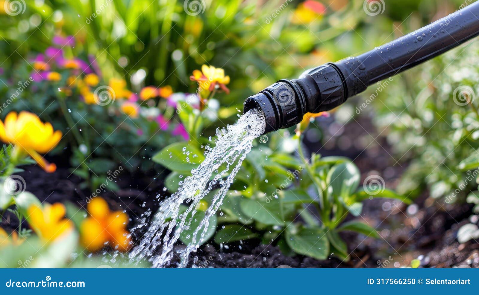 The Benefits of Soaker Hoses Stock Illustration - Illustration of ...