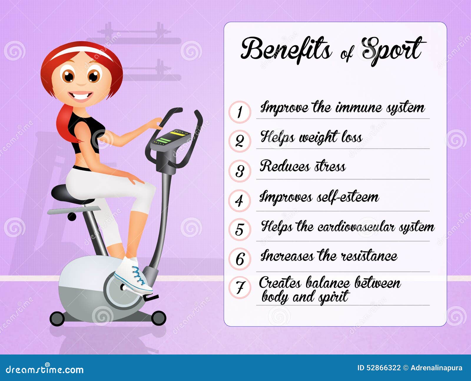 Benefits Of Sport Stock Illustration - Image: 52866322 Benefits Of Sport Stock Illustration - Image: 52866322