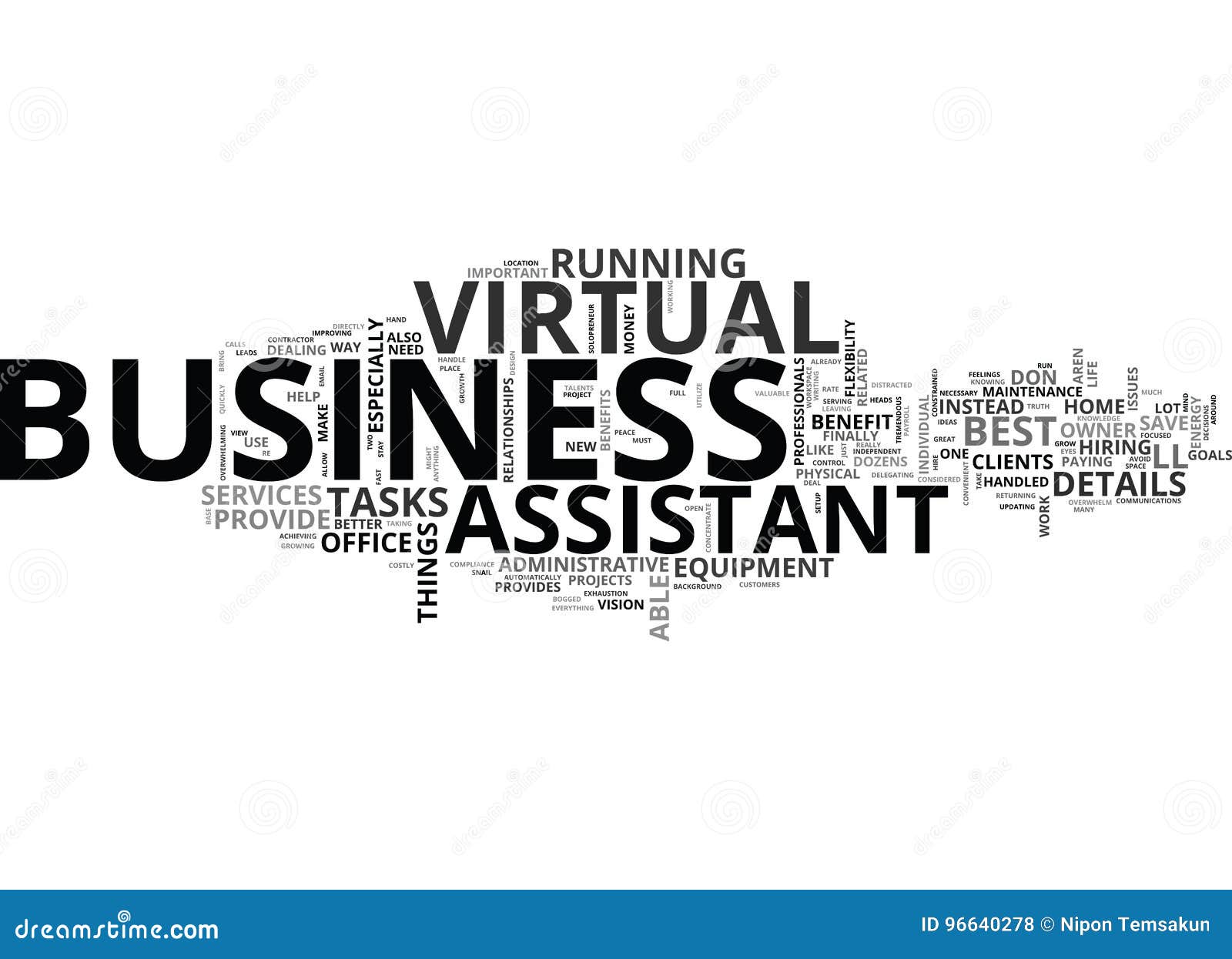 Benefits of Virtual Assistance Word Cloud Stock Illustration ...
