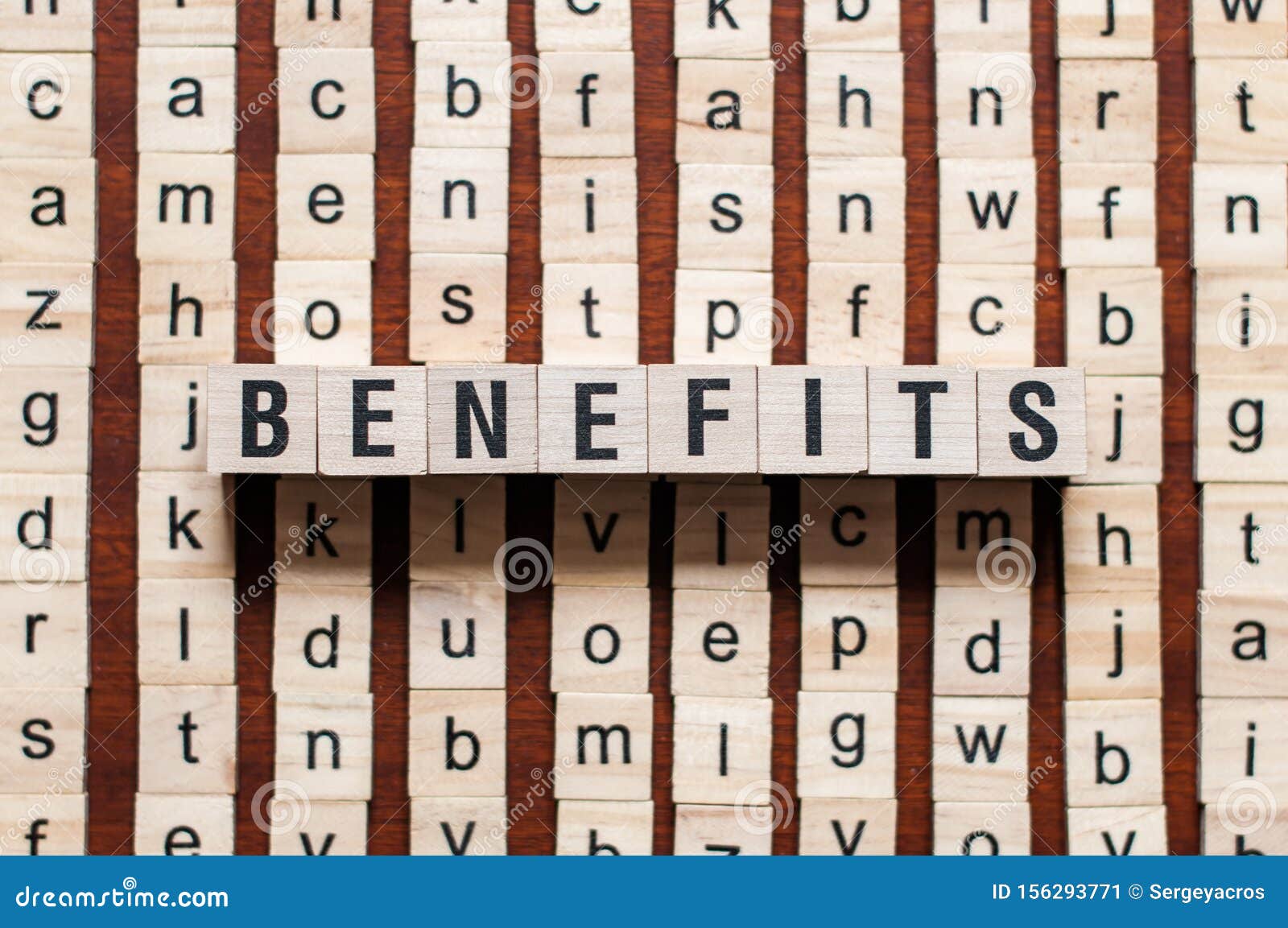 Benefits word concept stock image. Image of private - 156293771