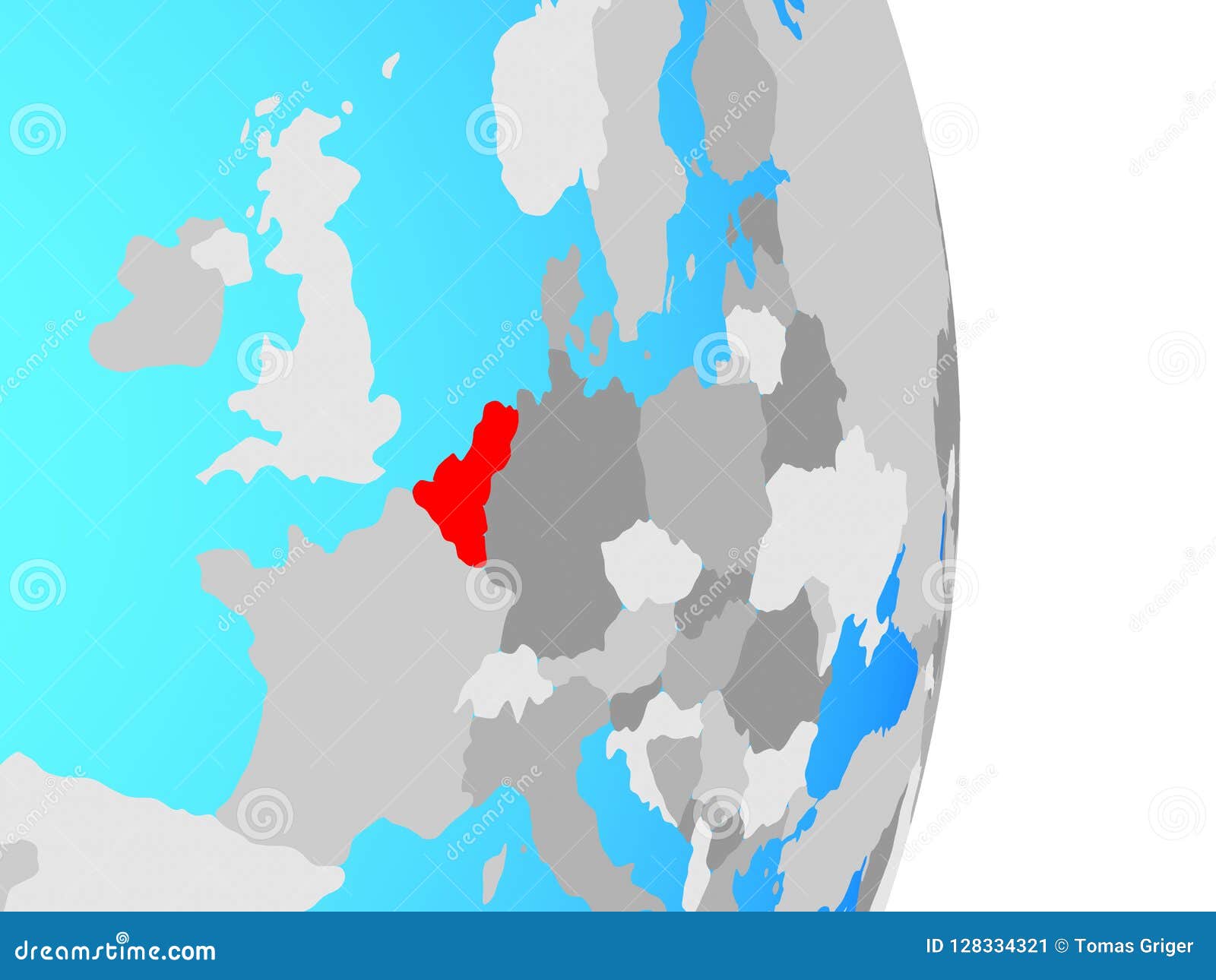 Benelux Union on globe stock illustration. Illustration of globe ...