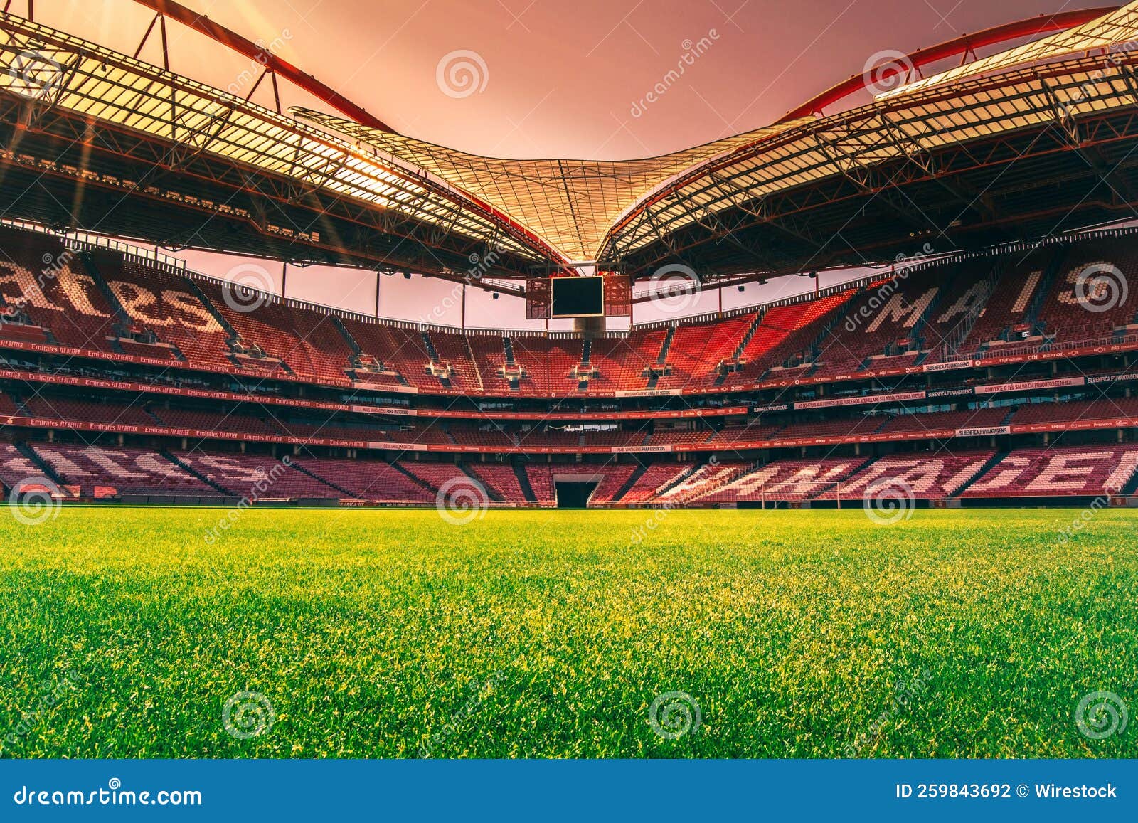 Benfica Stadium on a Sunset Afternoon Editorial Photography - Image of ...