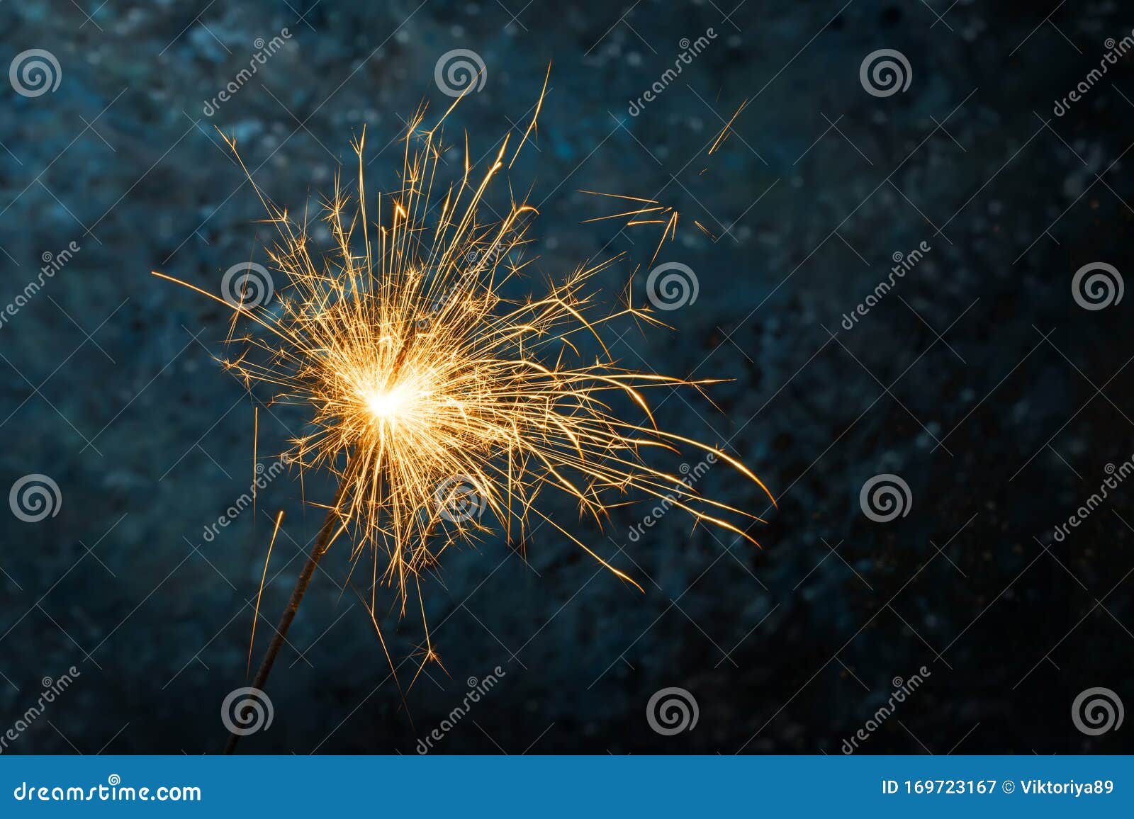 Magic Burning Sparkler on Night Background Stock Image - Image of ...