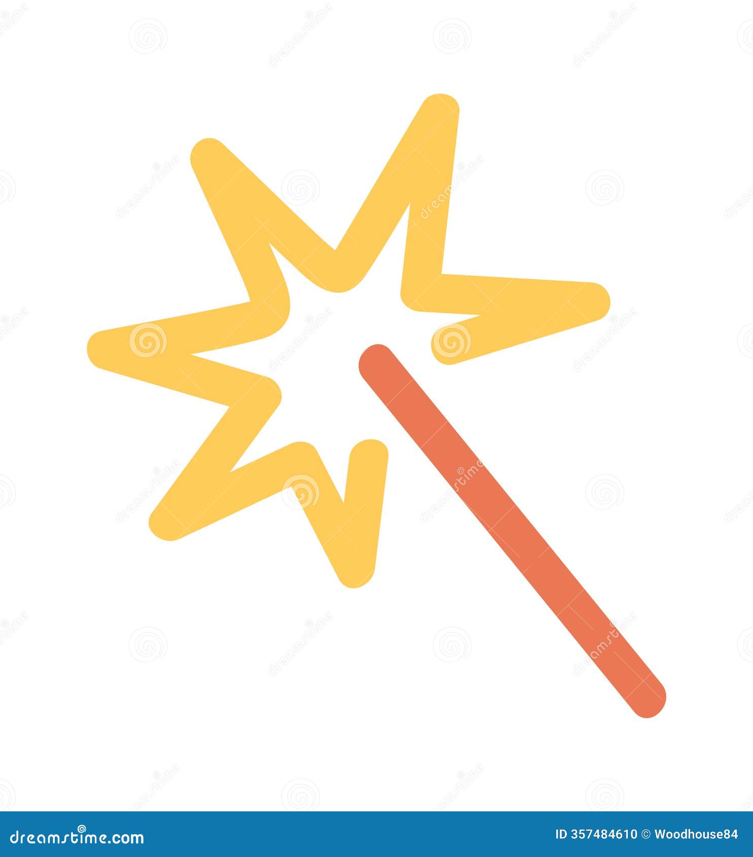 Bengal Light Sparkler Stick Scribble Vector Illustration ...