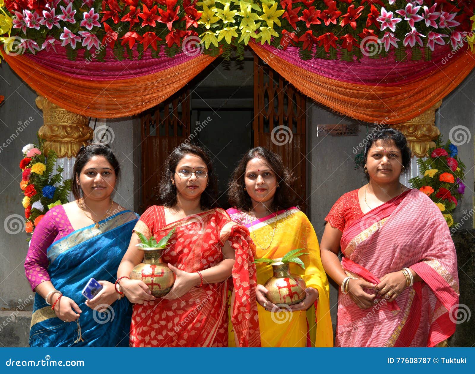 Bengali Community At Durga Festival Editorial Photo | CartoonDealer.com ...