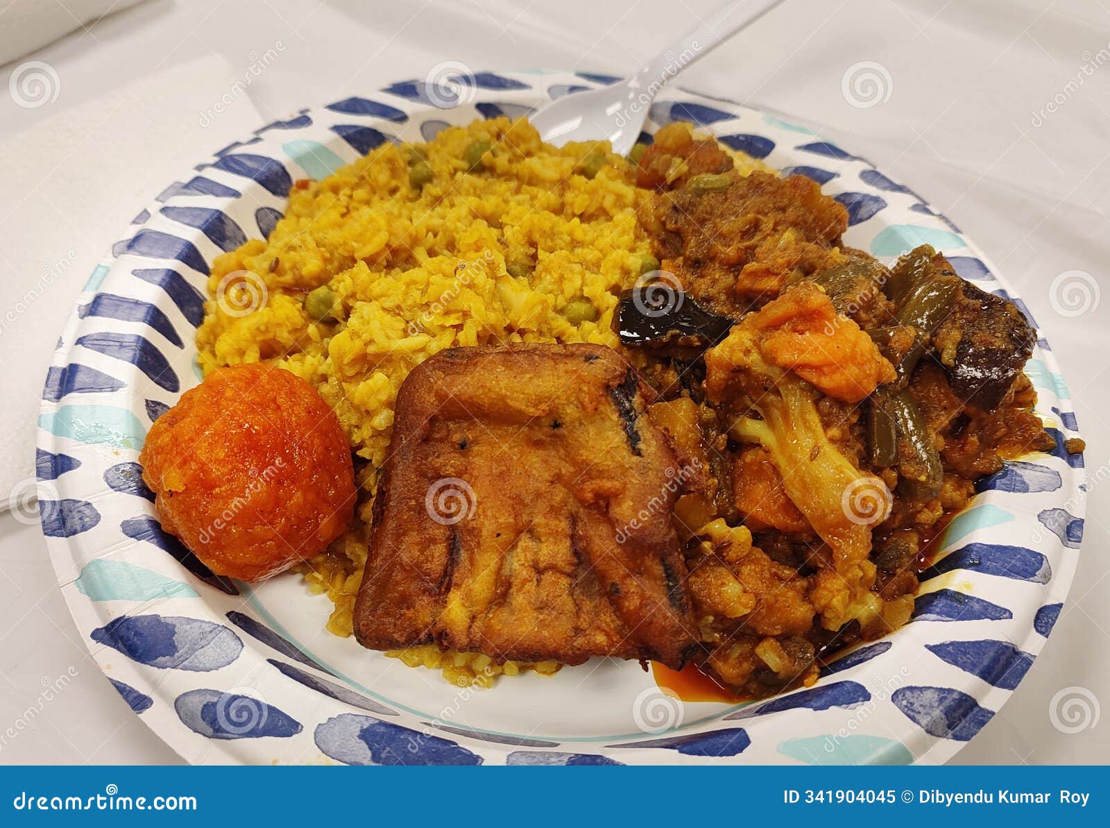 Durga Puja Traditional Bhog Stock Image - Image of meal, paper: 341904045