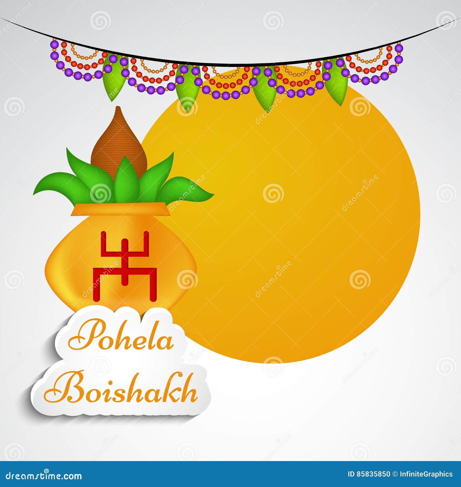 Bengali New Year Background Stock Vector - Illustration of holiday ...