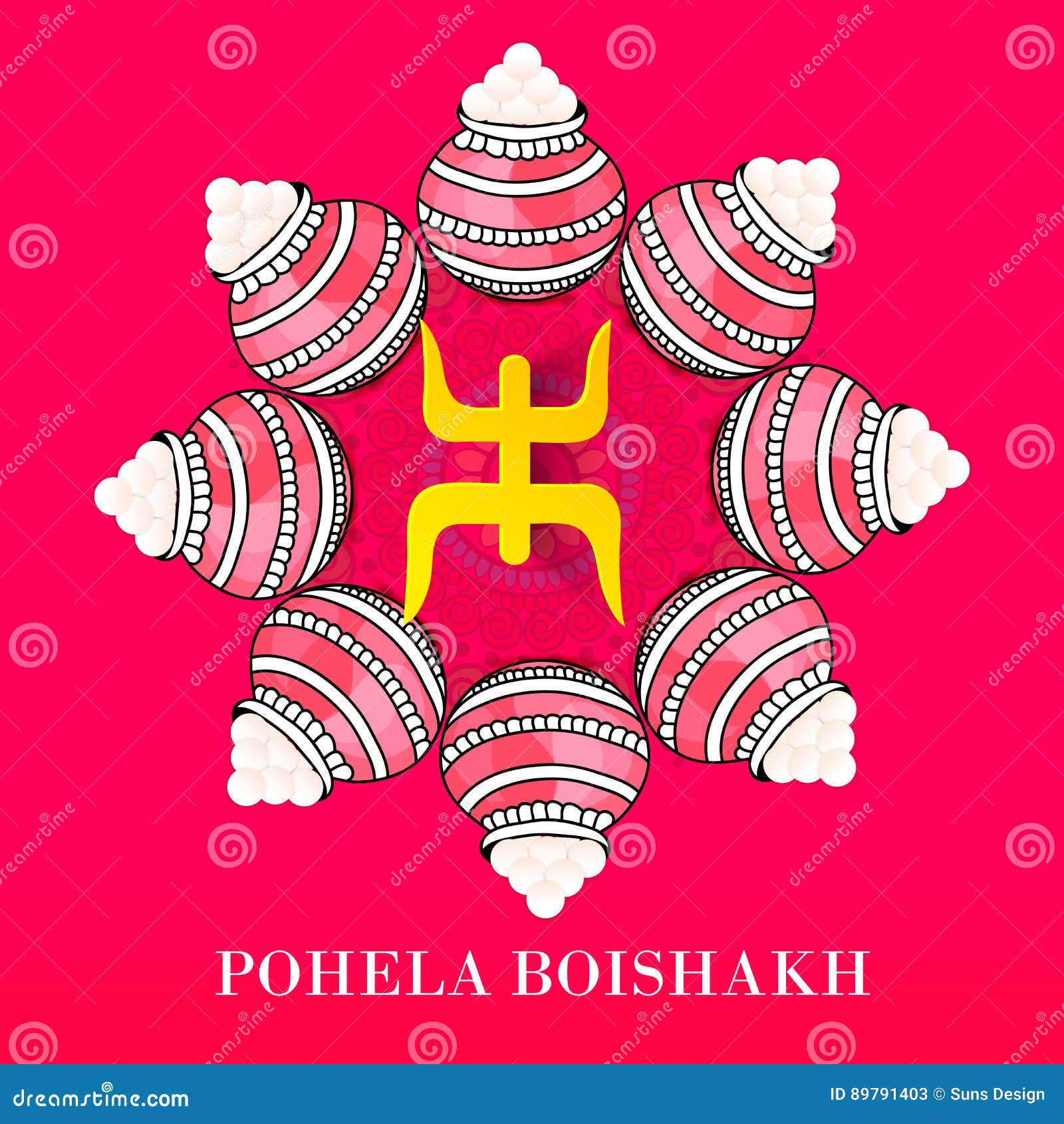 Bengali New Year. stock illustration. Illustration of greetings - 89791403