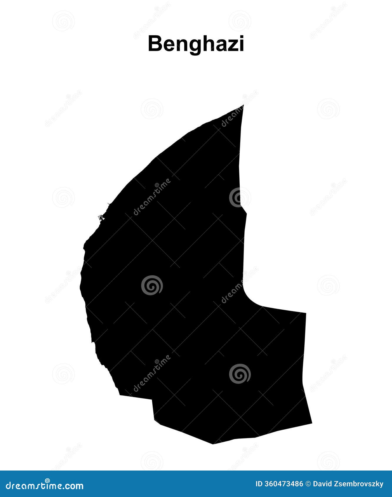 Benghazi Outline Map Cartoon Vector | CartoonDealer.com #356531989