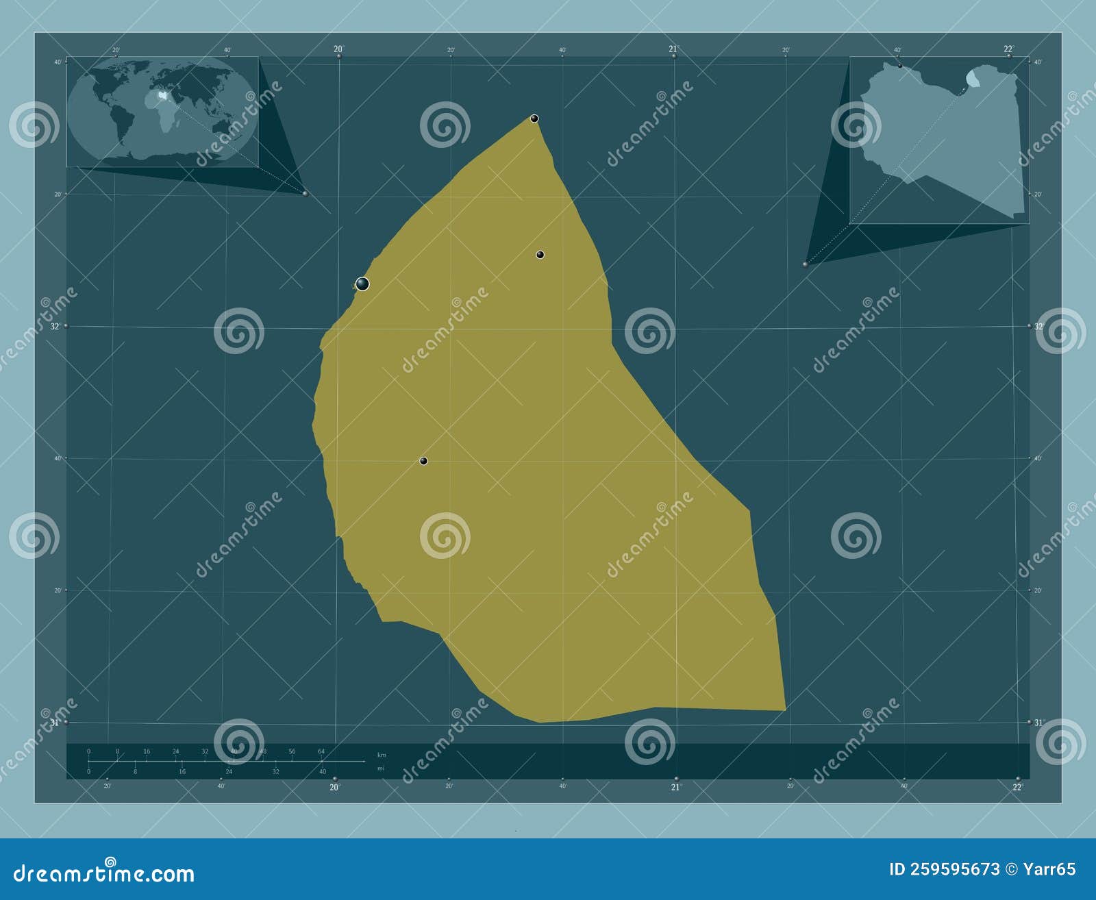 Benghazi, Libya. Solid. Major Cities Stock Illustration - Illustration ...