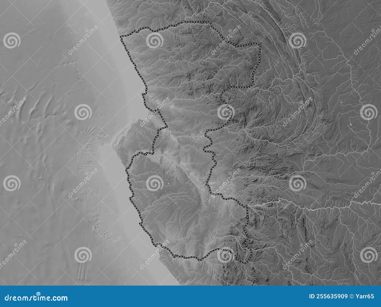 Bengo, Angola. Grayscale. No Legend Stock Image - Image of soio, earth ...