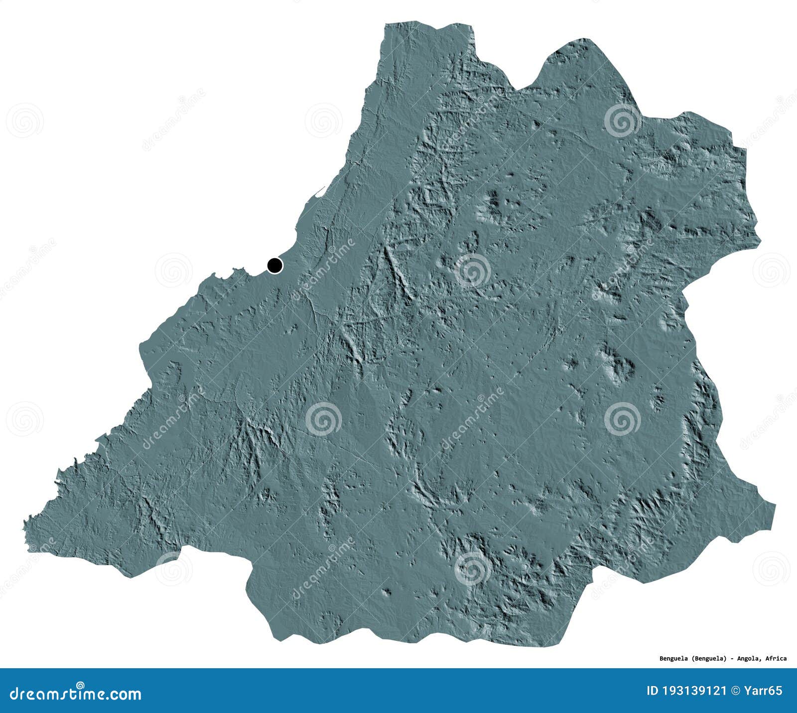 Benguela, Province of Angola, on White. Administrative Stock ...