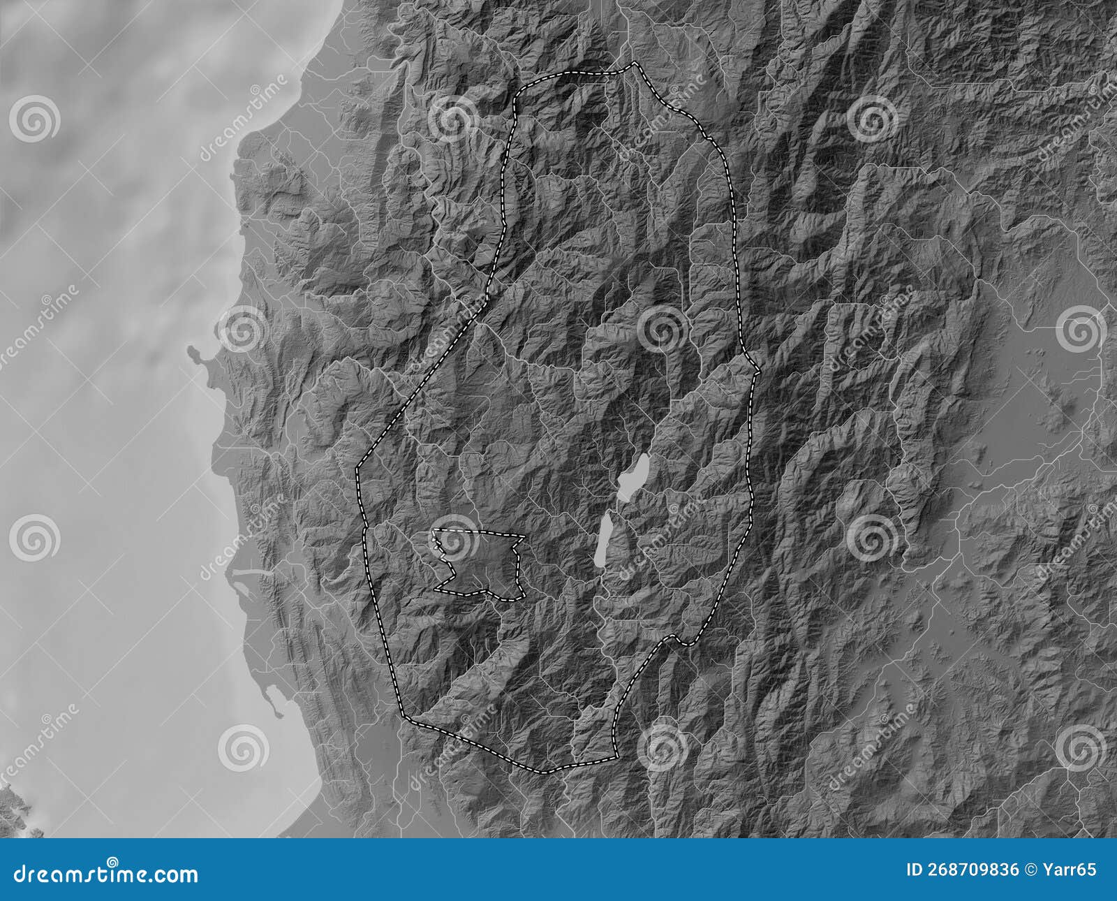 Benguet, Philippines. Grayscale. No Legend Stock Illustration ...