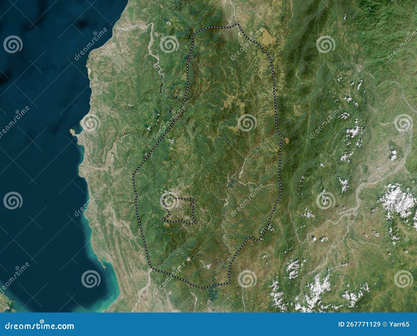 Benguet, Philippines. High-res Satellite. No Legend Stock Illustration ...