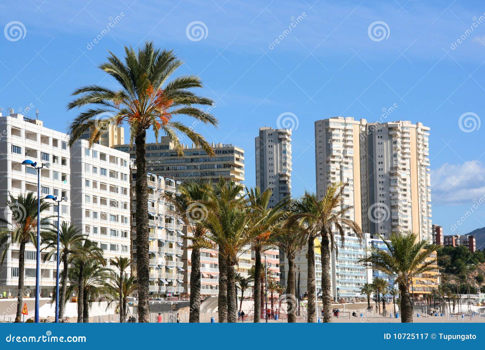Benidorm stock image. Image of palm, spanish, mediterranean - 10725117