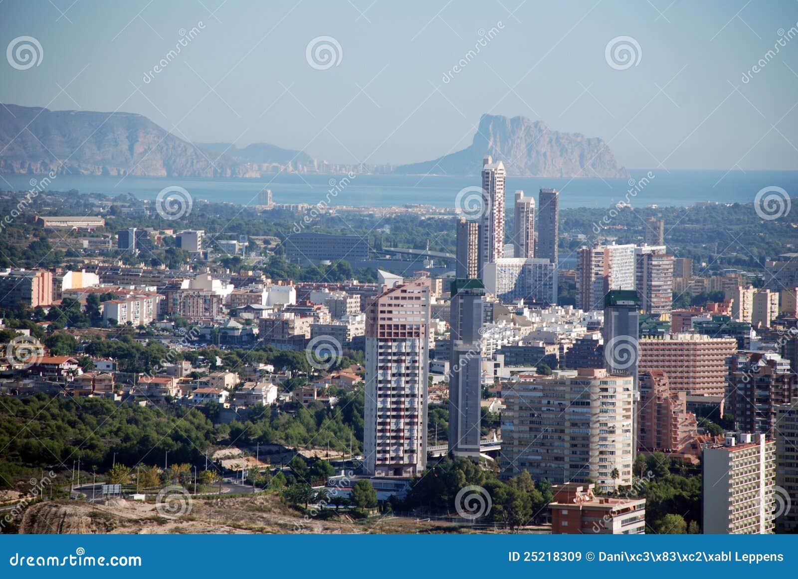 Benidorm stock image. Image of town, skyscrapers, coast - 25218309