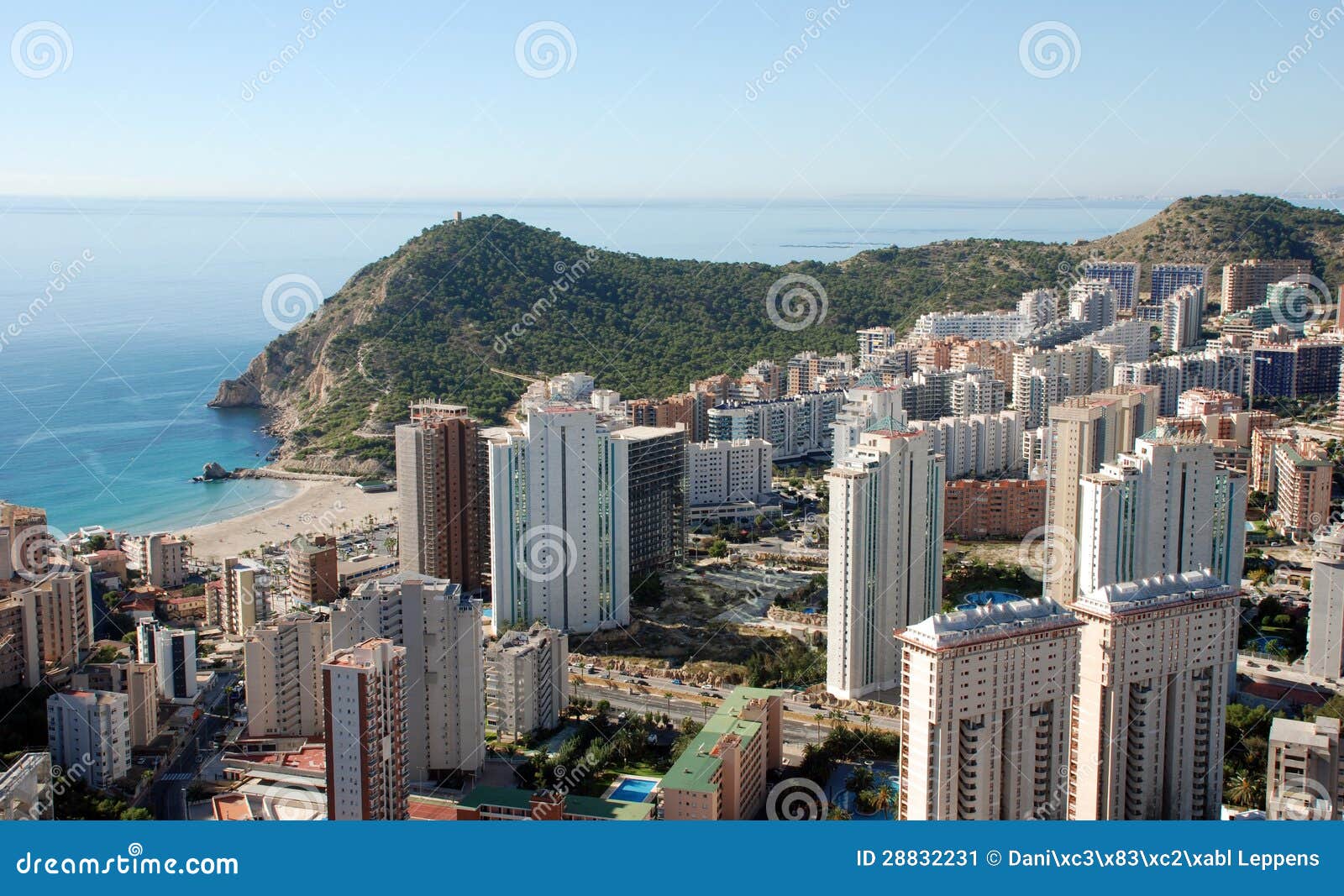 Benidorm stock image. Image of town, landscape, blanca - 28832231