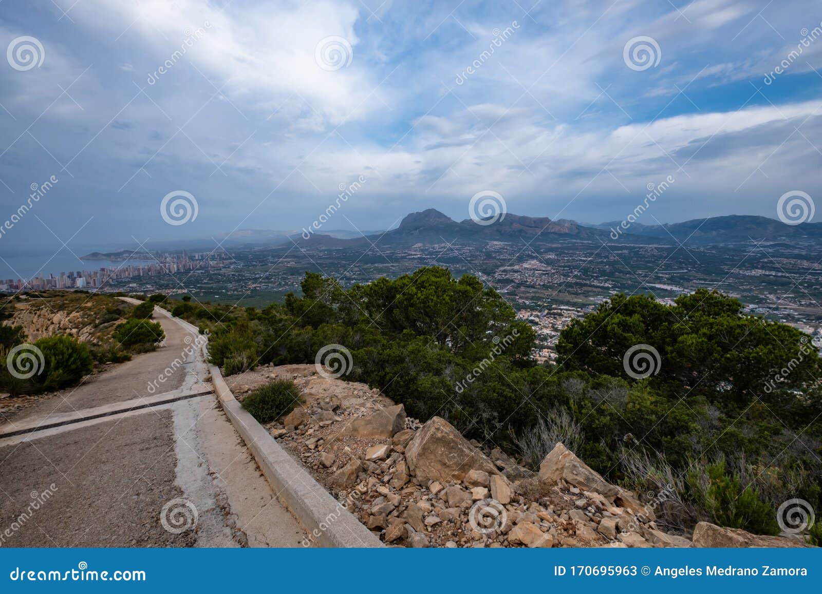 Benidorm As Seen from Sierra Helada Stock Image - Image of sunshine ...