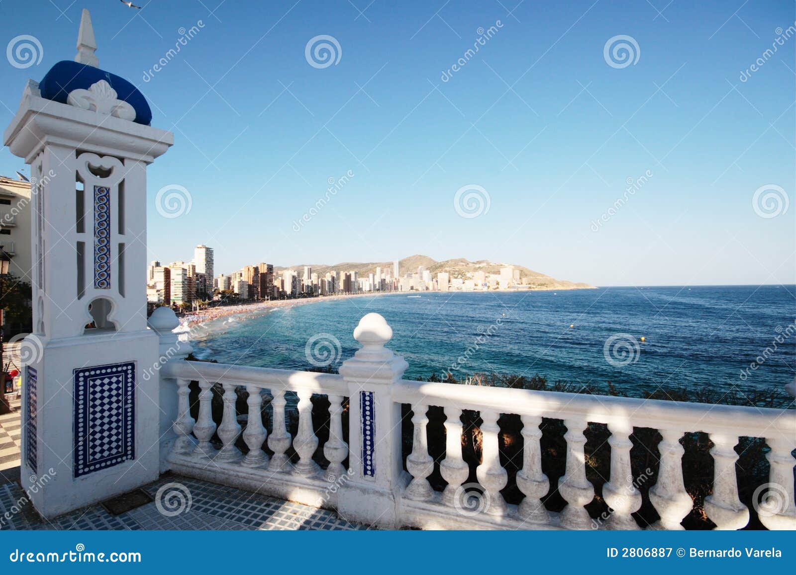 Benidorm from the balcony stock image. Image of costa - 2806887