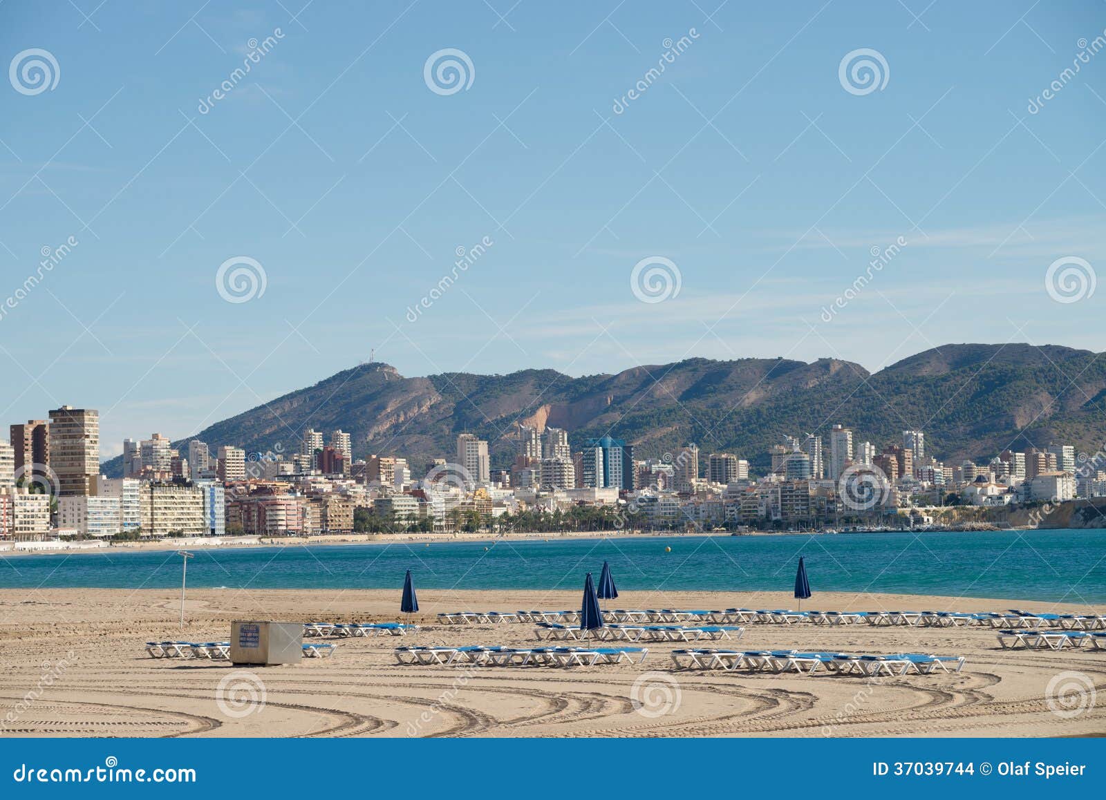 Benidorm beach resort stock photo. Image of vacation - 37039744