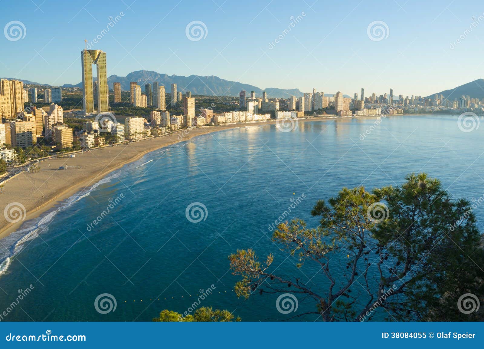 Benidorm coast stock image. Image of landscape, cityscape - 38084055