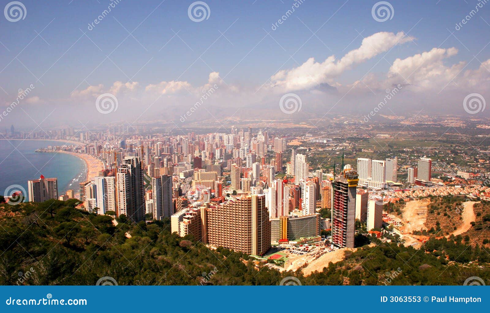 Benidorm Skyline And Landmarks Silhouette Vector Illustration ...
