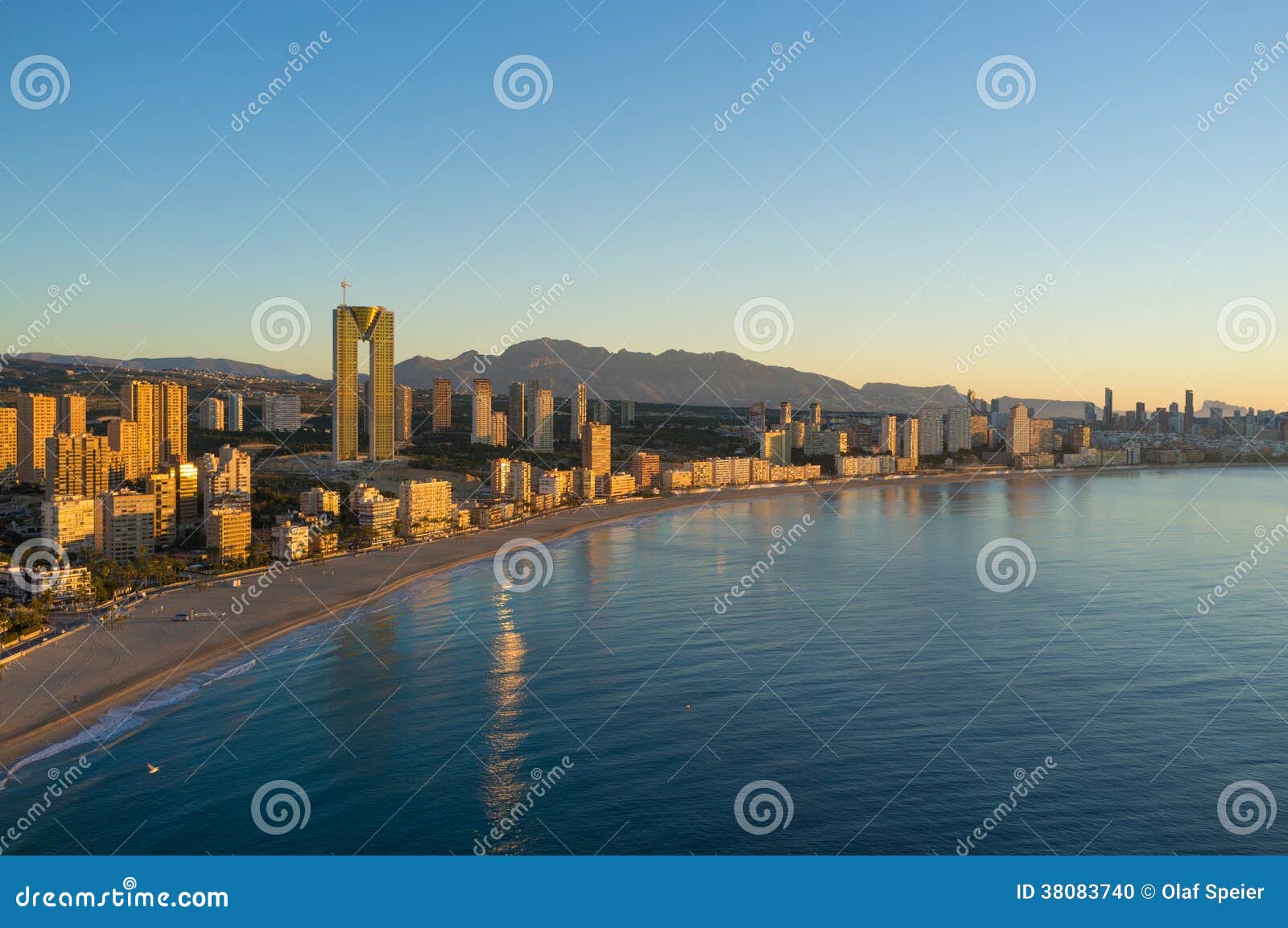 Benidorm landscape stock photo. Image of touristic, coastal - 38083740