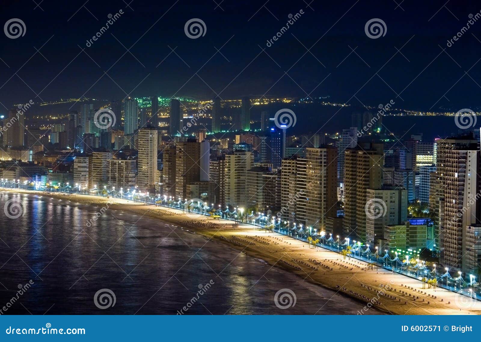 Benidorm by Night stock image. Image of business, benidorm - 6002571