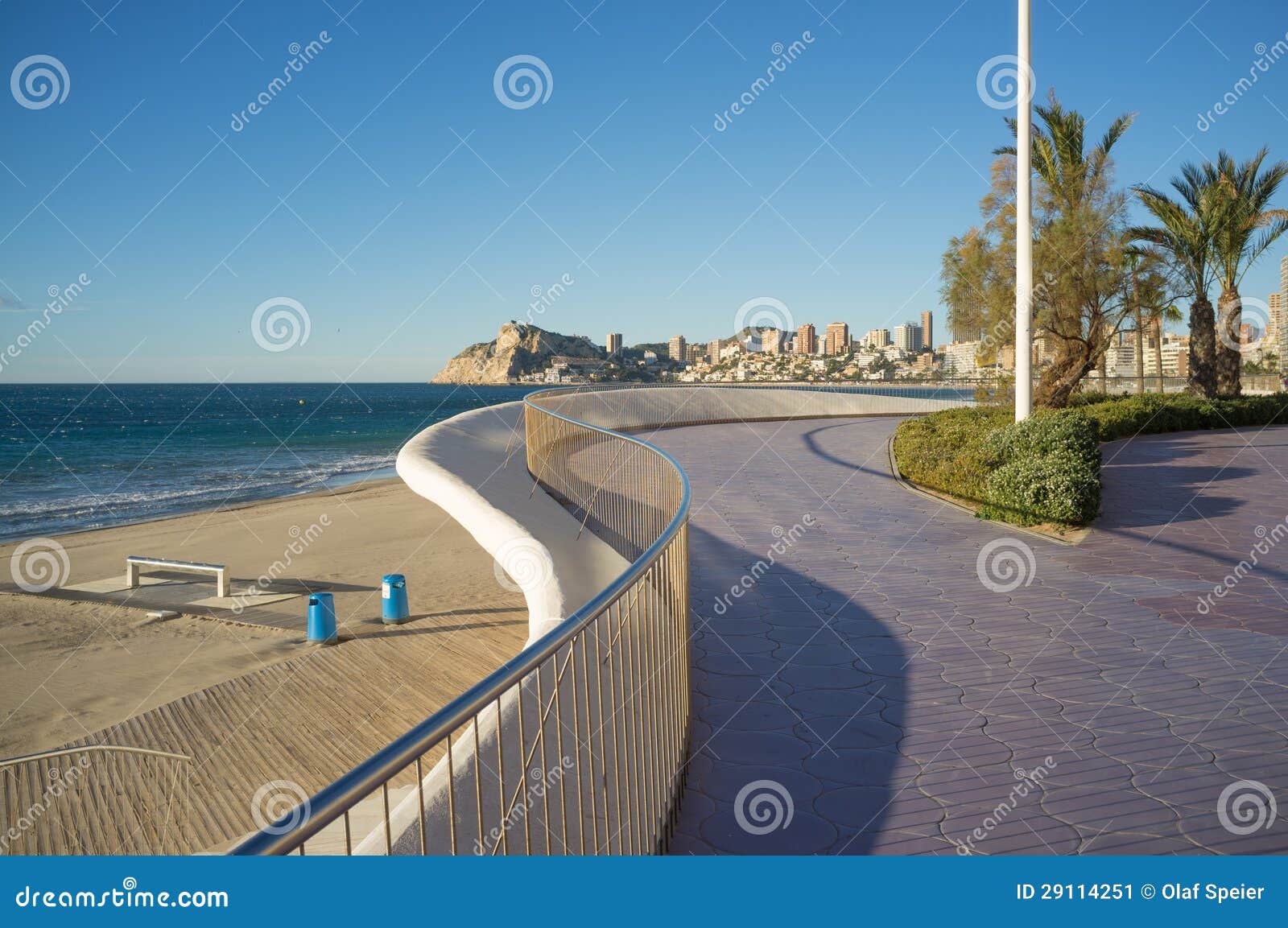 Benidorm promenade stock image. Image of europe, resort - 29114251