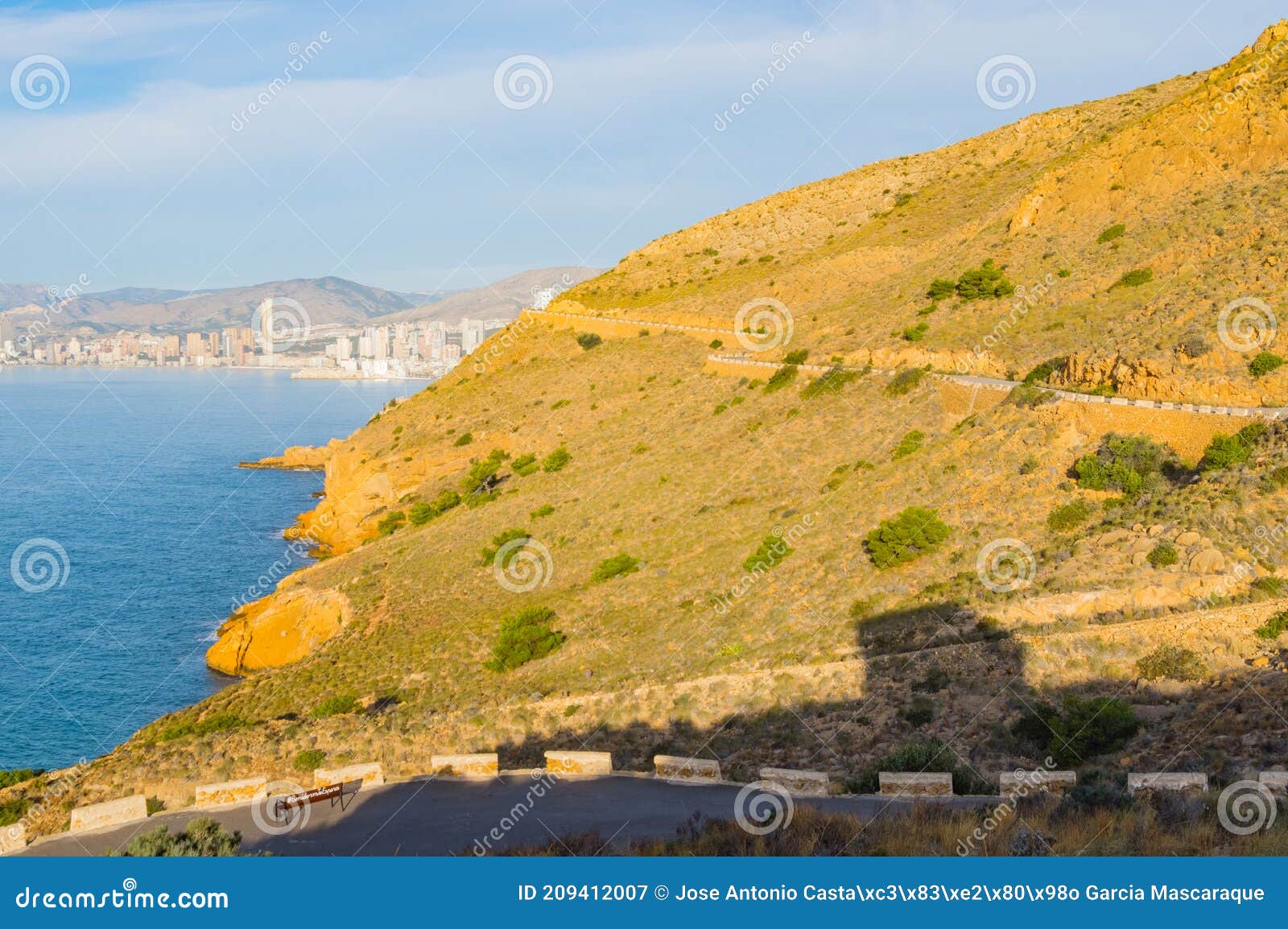 Benidorm, Tourism and Vacations in Spain Stock Image - Image of blue ...