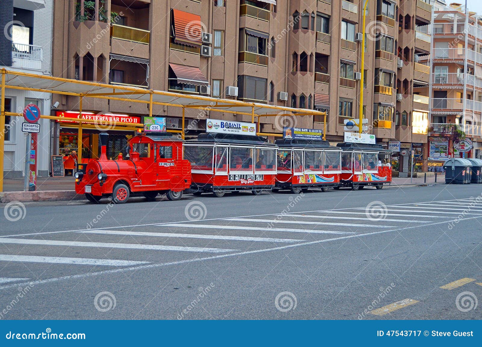 Benidorm Tourist Train Bus Tram Editorial Photography - Image of green ...