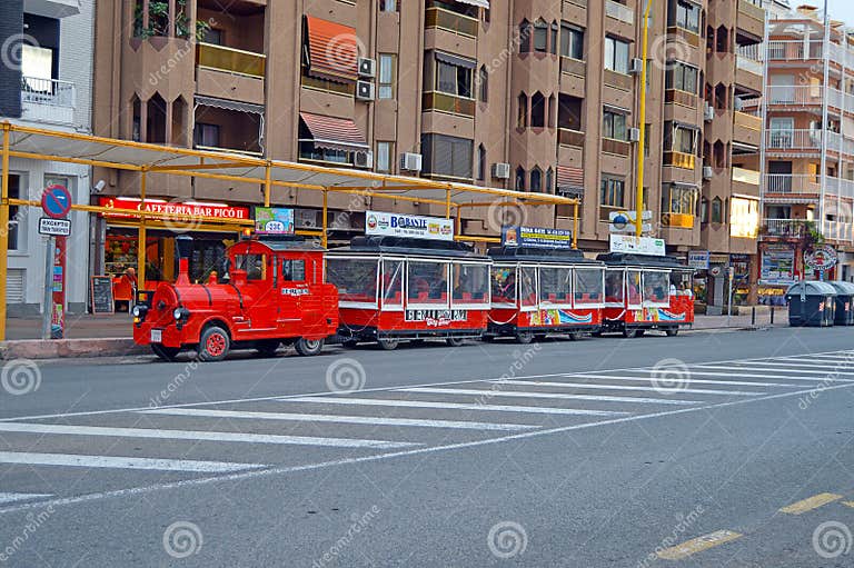 Benidorm Tourist Train Bus Tram Editorial Photography - Image of green ...