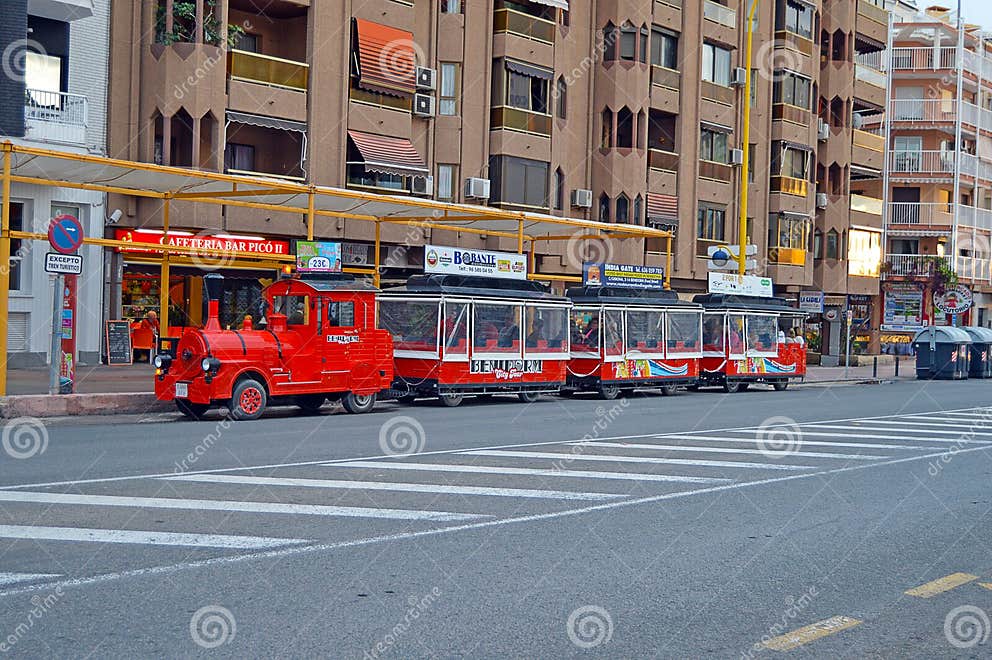 Benidorm Tourist Train Bus Tram Editorial Photography - Image of green ...