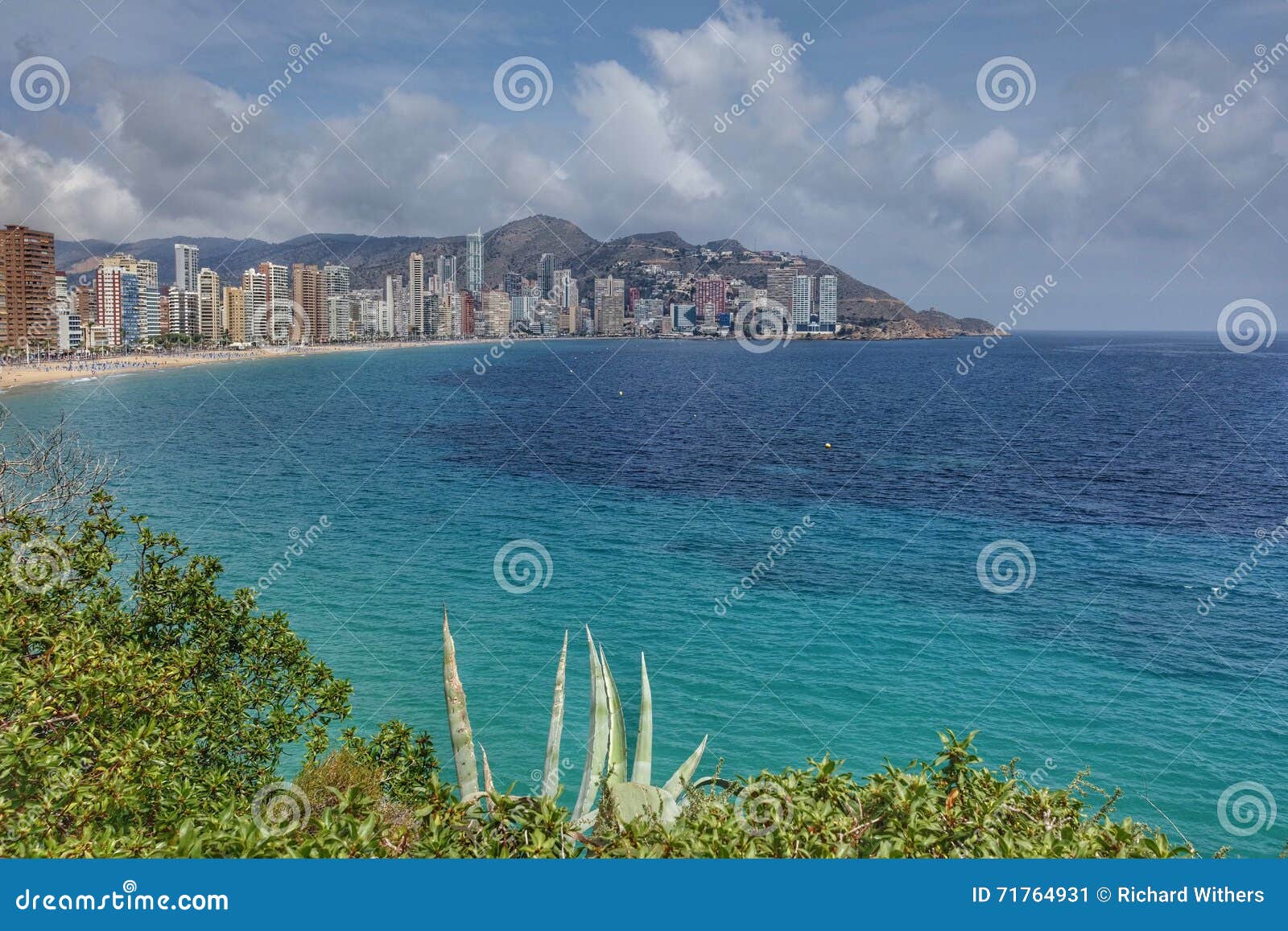Benidorm stock image. Image of town, view, benidorm - 71764931