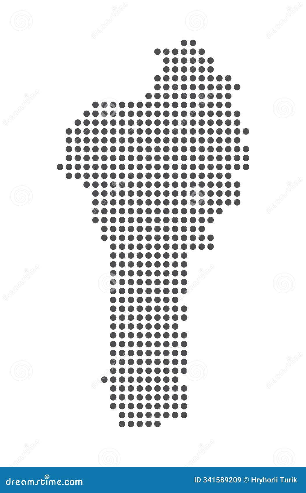 Benin - Dotted Map. Map Formed by Dots Stock Illustration ...