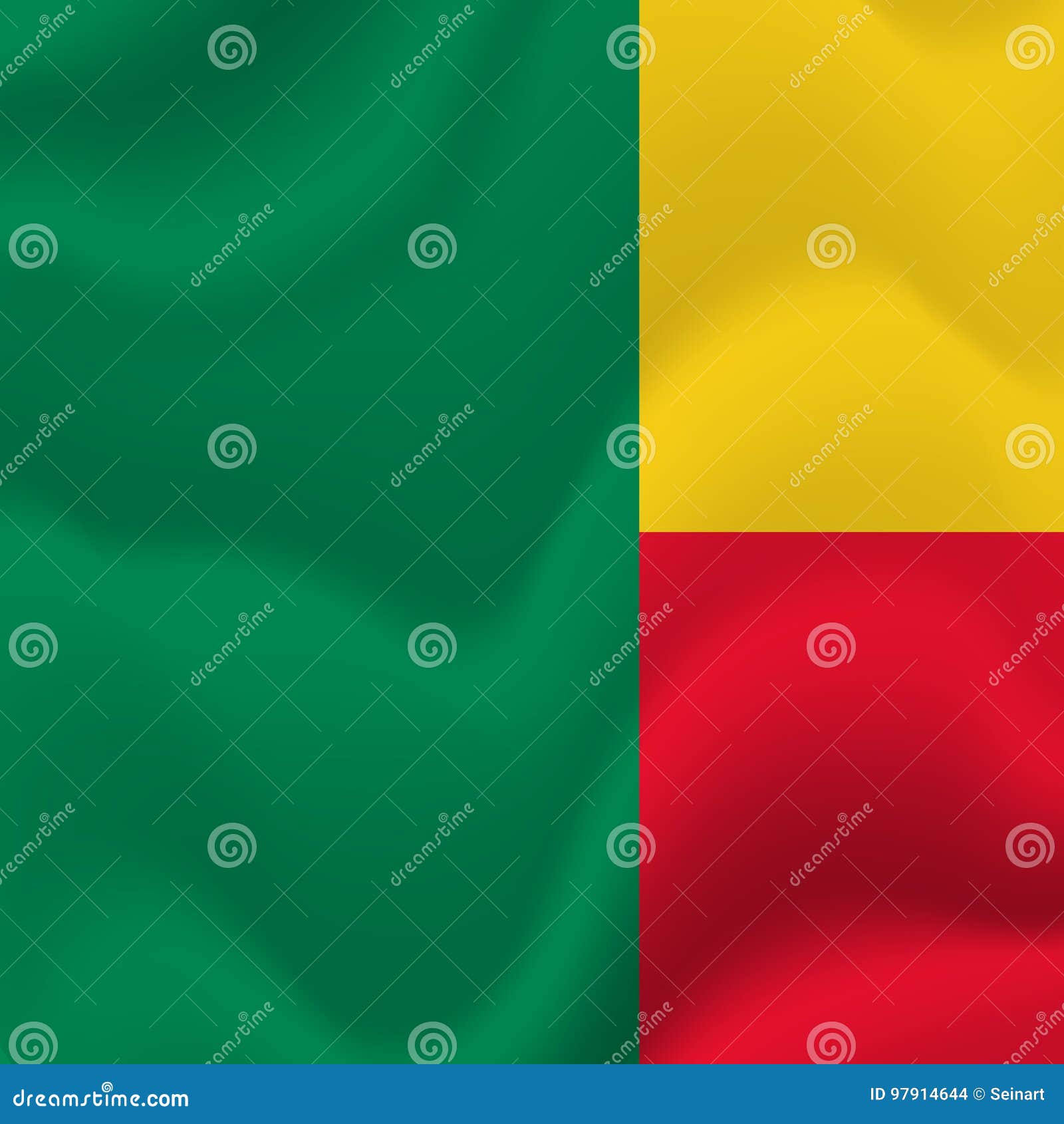 Benin flag. Vector. stock vector. Illustration of design - 97914644