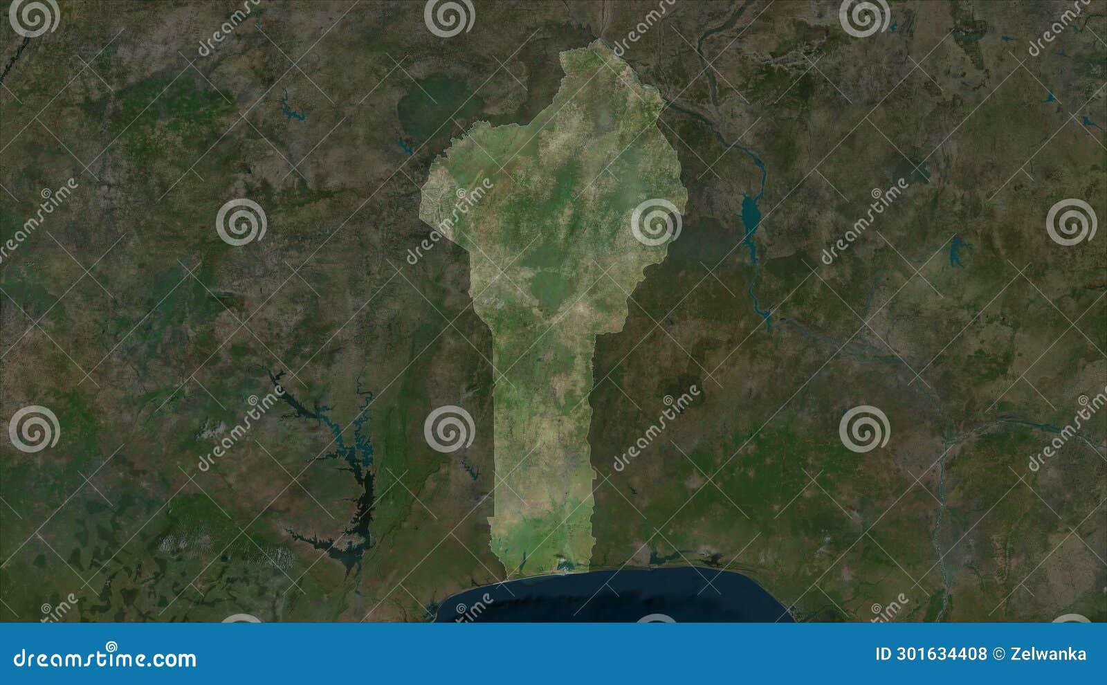 Benin Highlighted. High-res Satellite Stock Illustration - Illustration ... Benin Highlighted. High-res Satellite Stock Illustration - Illustration ...