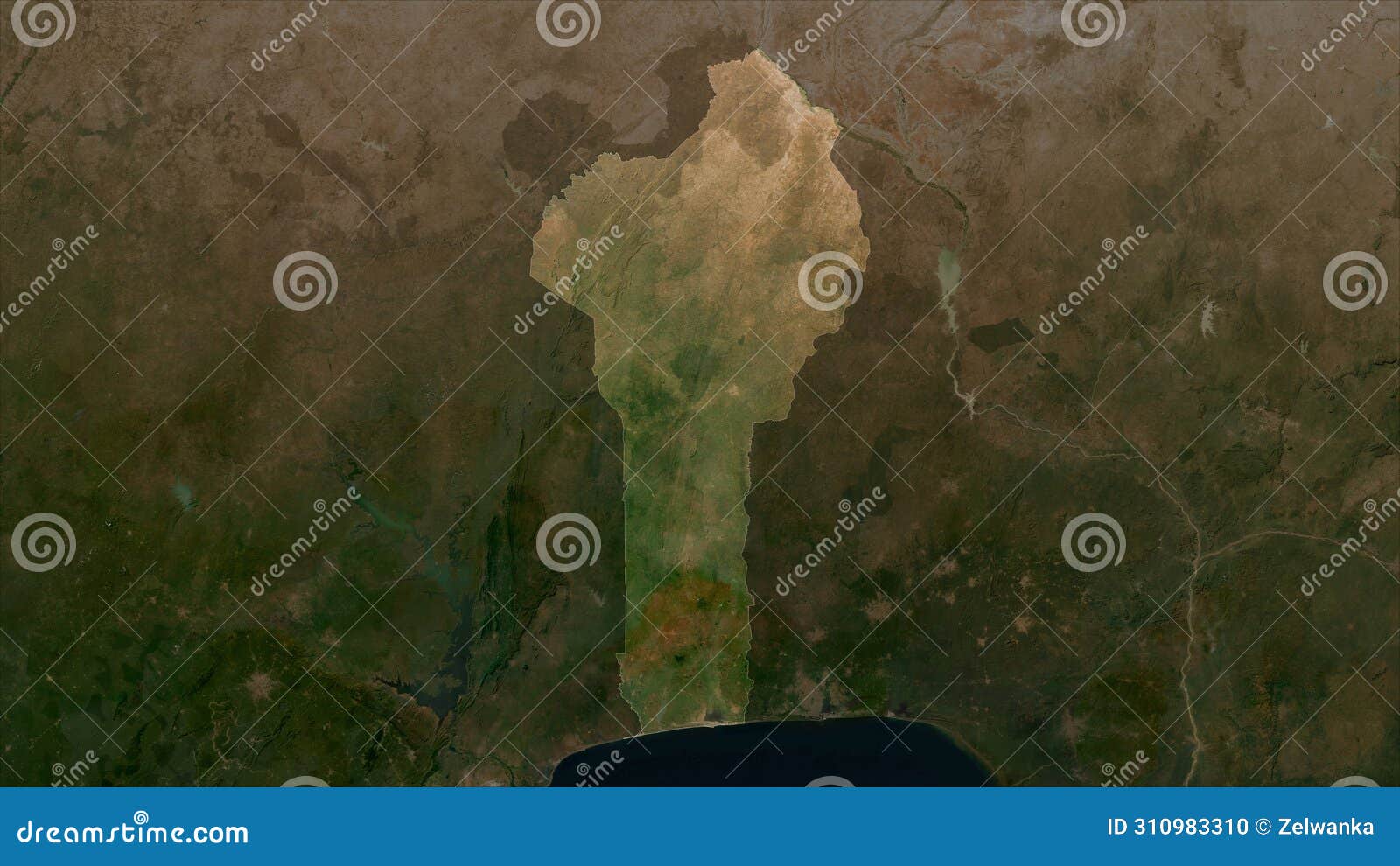 Benin Highlighted. Low-res Satellite Stock Illustration - Illustration ... Benin Highlighted. Low-res Satellite Stock Illustration - Illustration ...