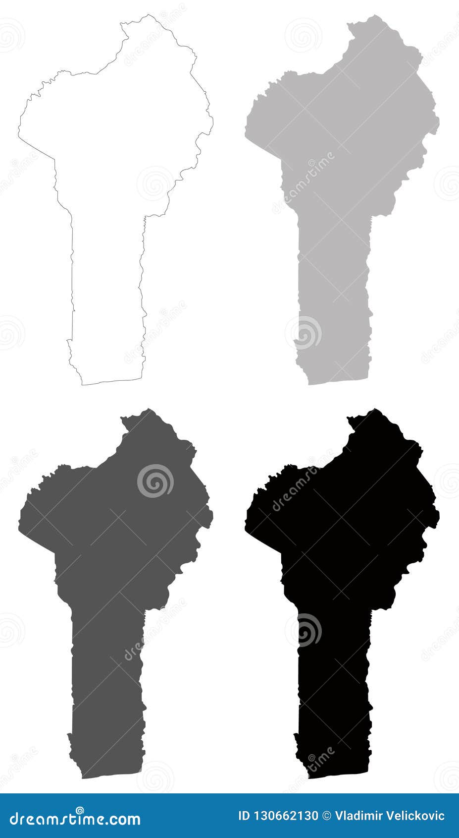 Benin Map - Country in West Africa Stock Vector - Illustration of white ...