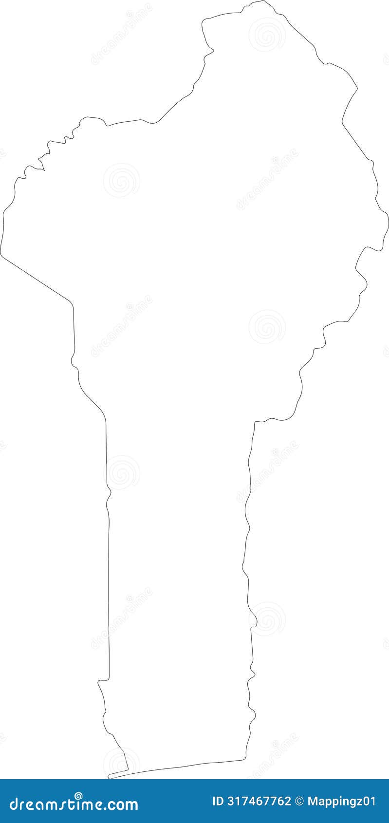 Benin outline map stock illustration. Illustration of area - 317467762