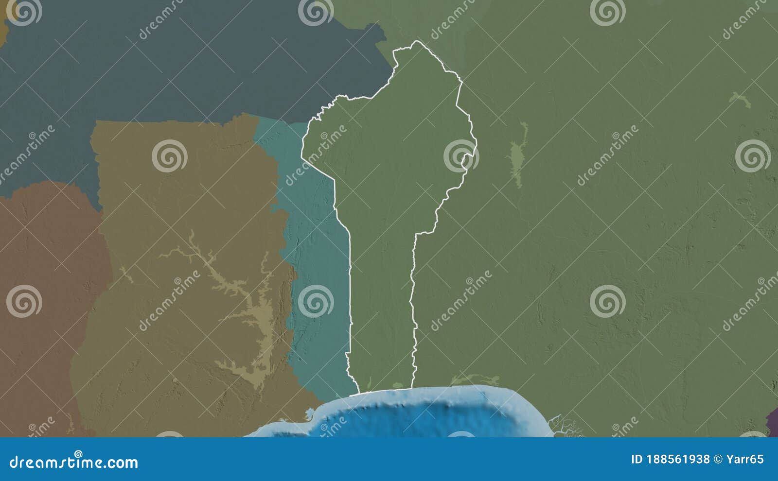 Benin - Overview. Administrative Stock Illustration - Illustration of ...