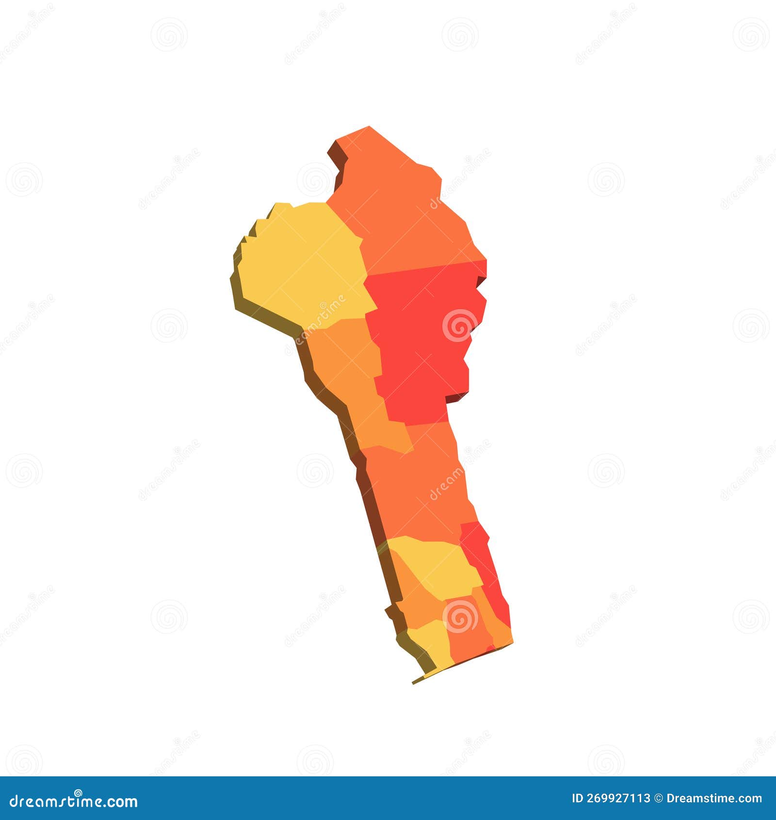 Benin Political Map of Administrative Divisions Stock Illustration ... Benin Political Map of Administrative Divisions Stock Illustration ...