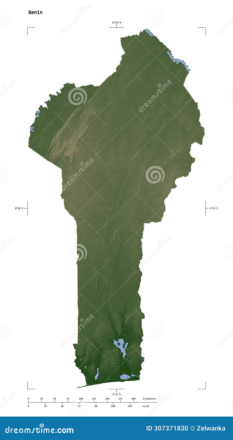 Benin Shape On Gradient Background. Country Map With Scratch Texture ...