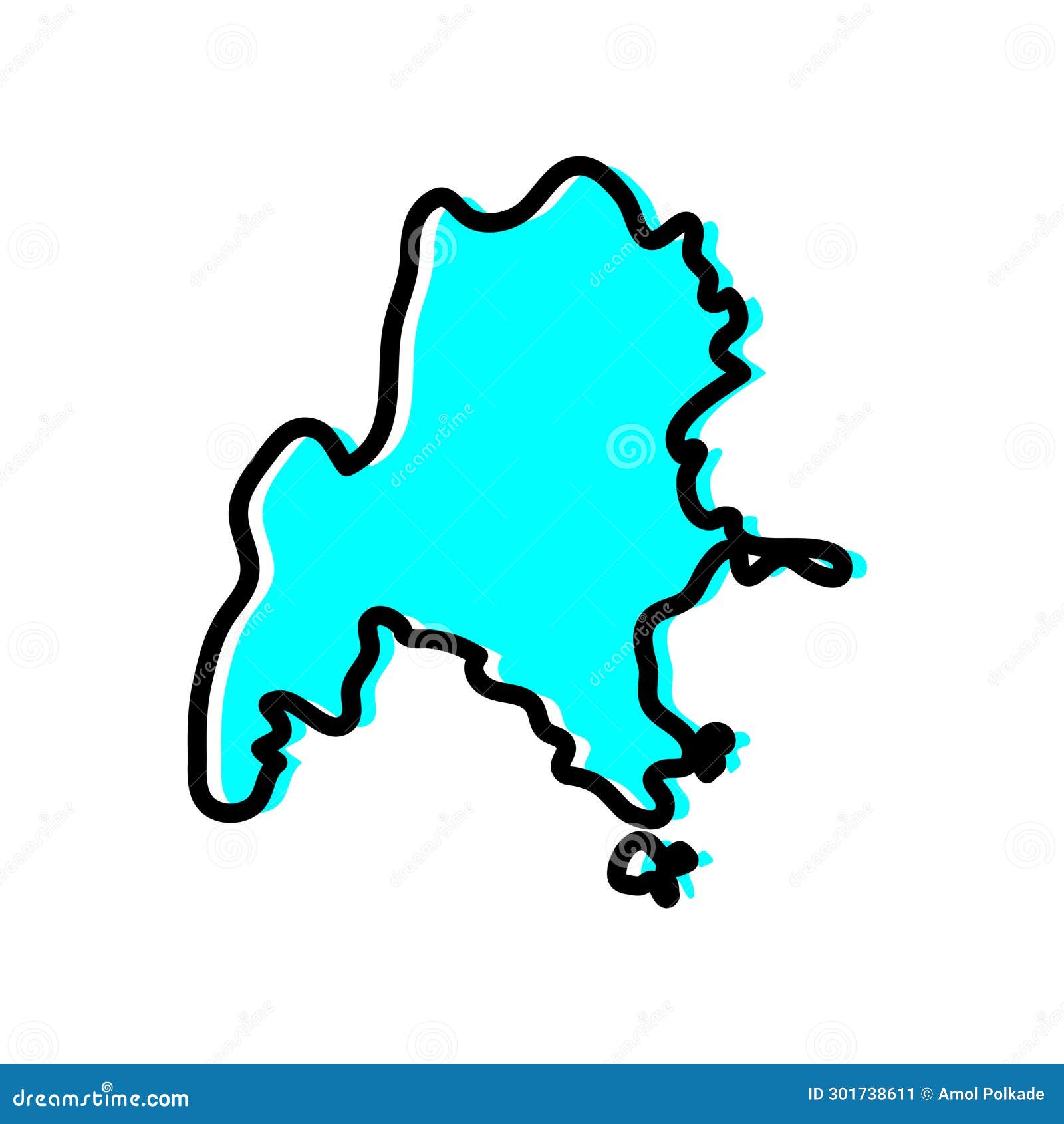 Benishangul-Gumuz Region of Ethiopia Vector Map Design Stock ...