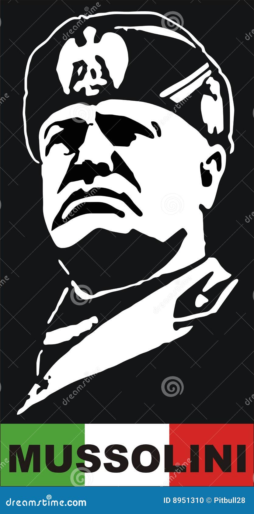 Benito Mussolini illustration stock. Illustration du italy - 8951310